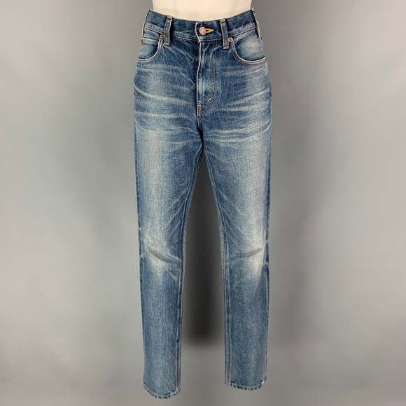 Celine | Jeans | Celine Blue Cotton Distressed Jeans | Poshmark
